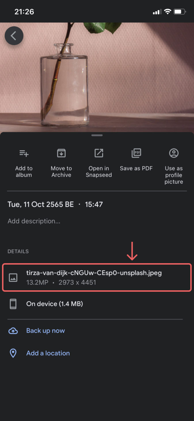 5 ways to view the size of a photo on iPhone and iPad
